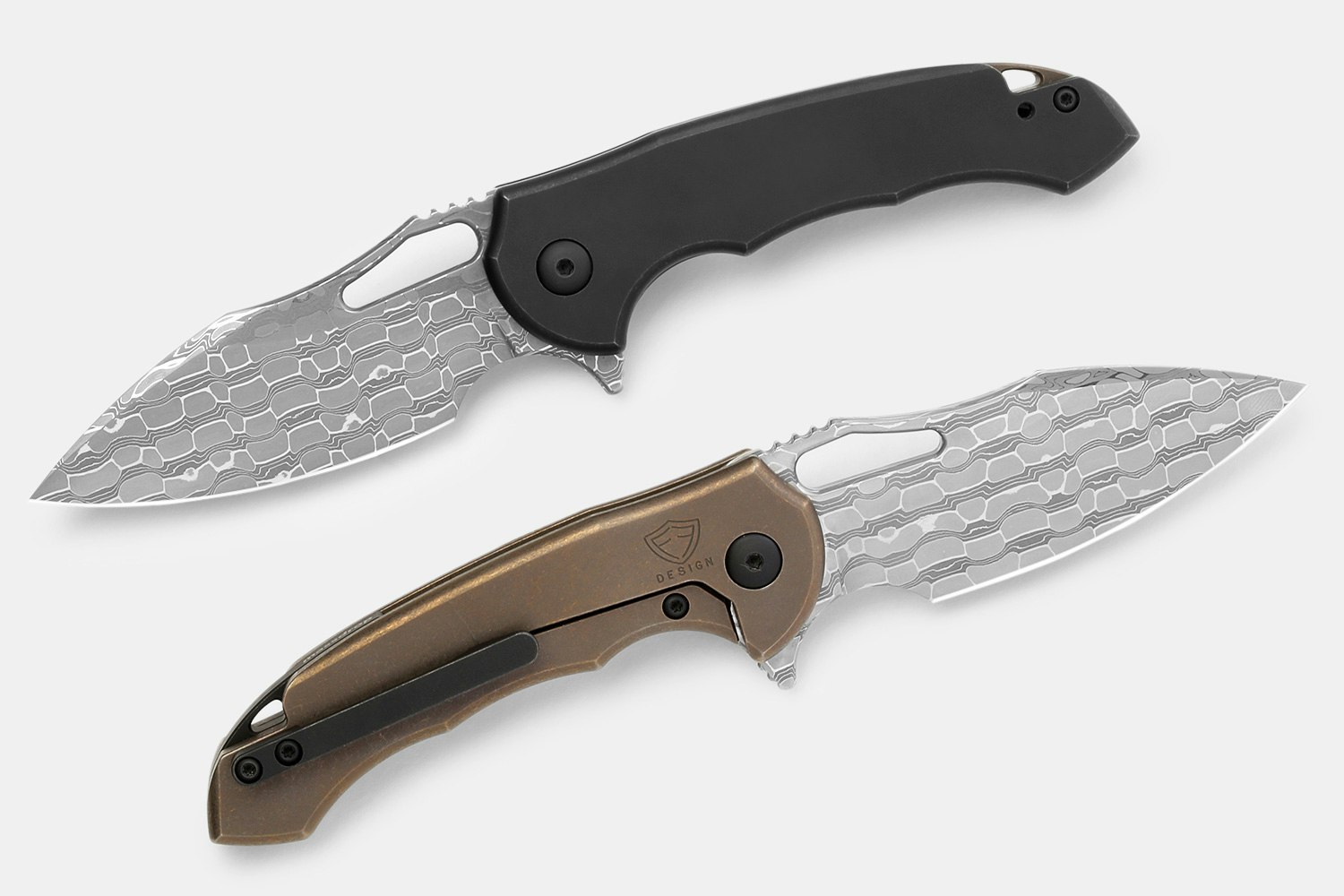 Massdrop x Ferrum Forge Falcon Damascus Knife | Knives | Folding Knives ...