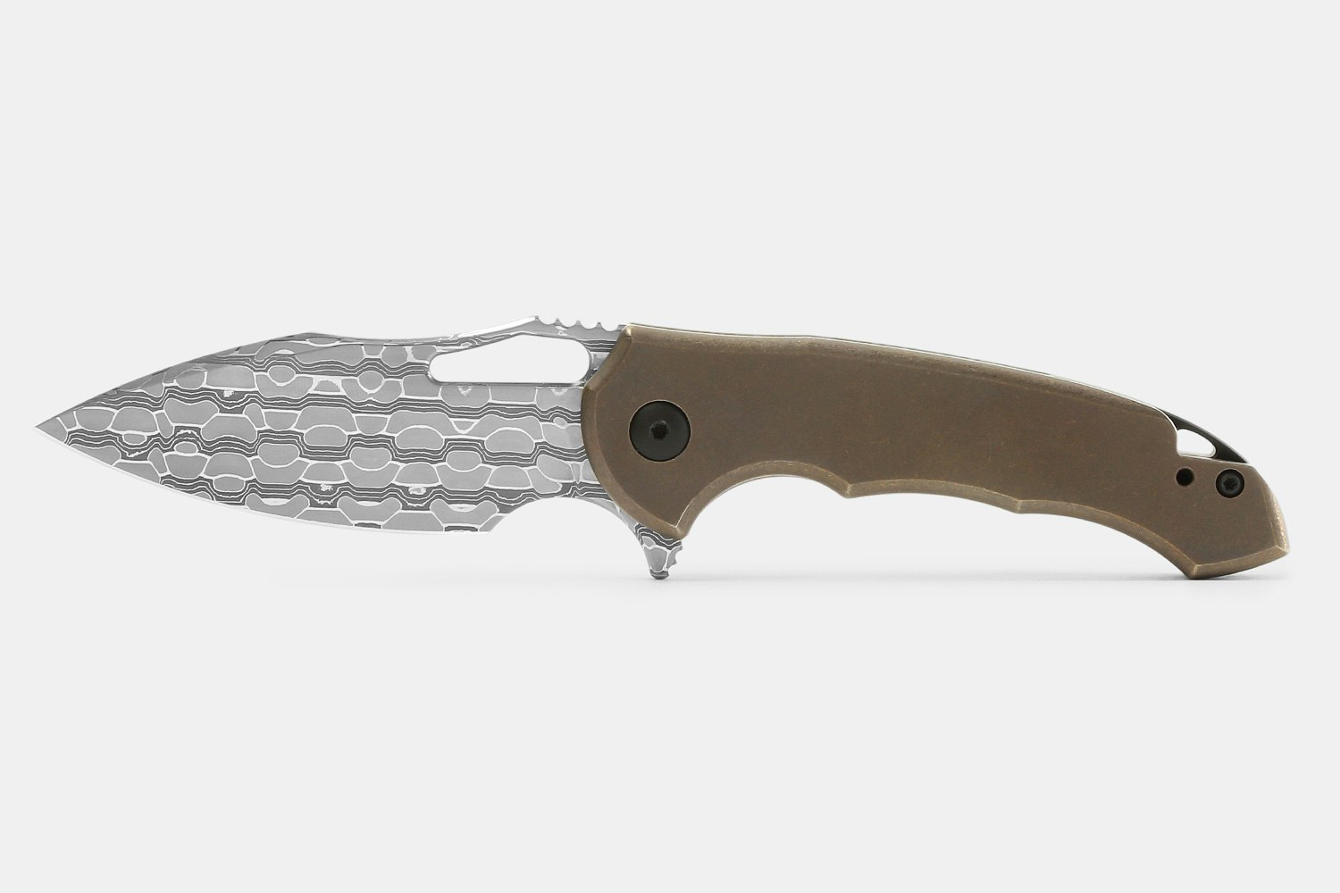 Massdrop x Ferrum Forge Falcon Damascus Knife | Knives | Folding Knives ...