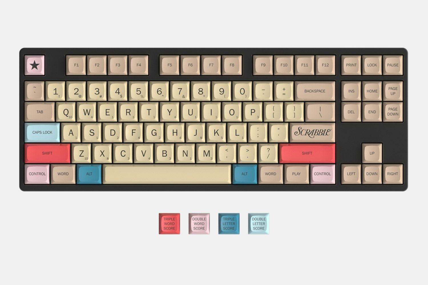 Massdrop x Hasbro Scrabble Mechanical Keyboard | Mechanical Keyboards ...