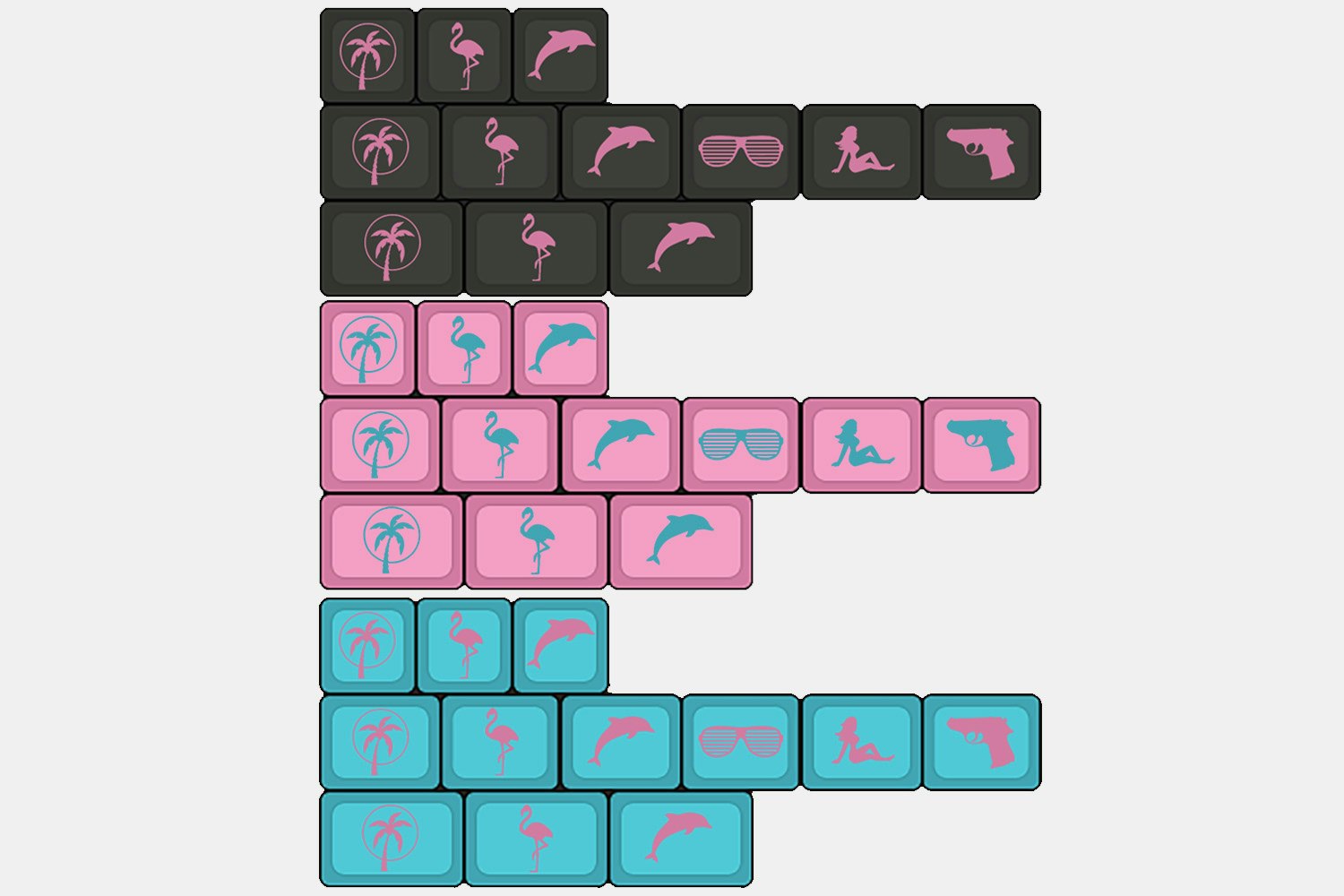 Massdrop x K Bares Miami Dolch DSA Keycap Set | Mechanical Keyboards ...