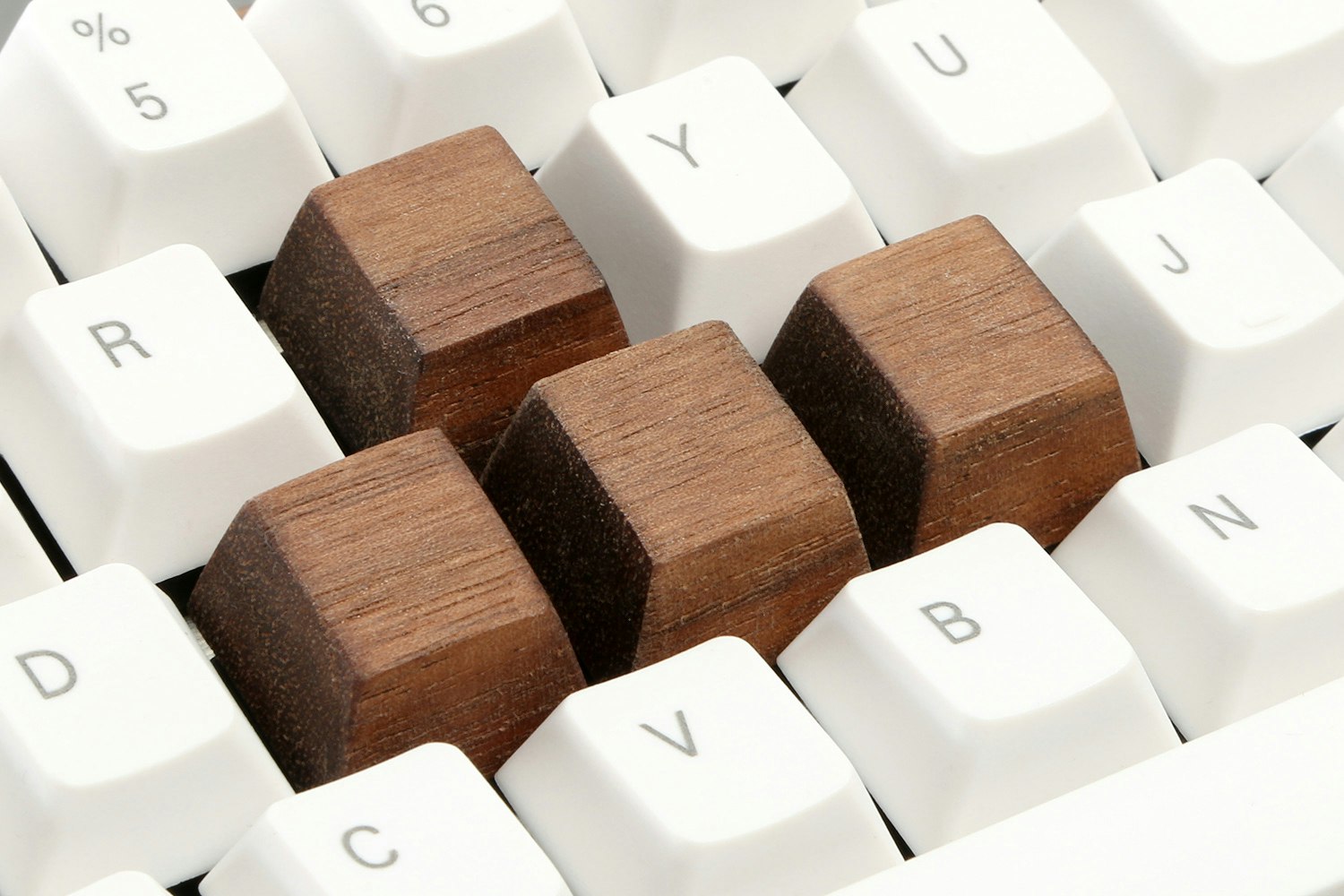 Mechanicallee Keyboards Wood Keycaps (4-Pack) | Artisan Keycaps | Drop