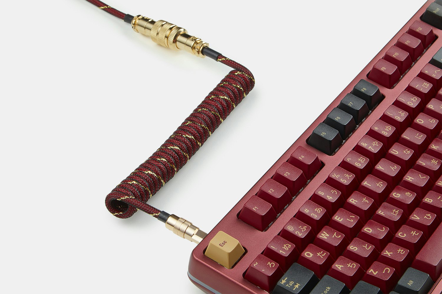 Mechcables Red Samurai Gold CNC-Machined USB Cable | Mechanical ...