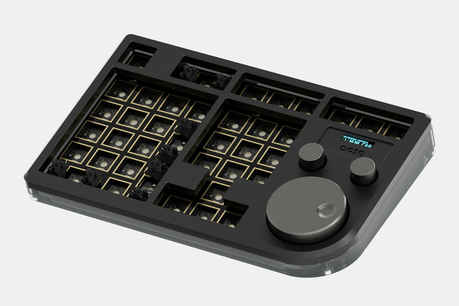 Megalodon Triple Knob 38% Keyboard With OLED Screen - Blue | Mechanical ...