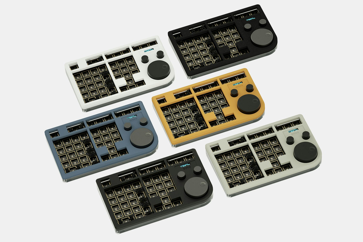 Megalodon Triple Knob 38% Keyboard With OLED Screen - White ...