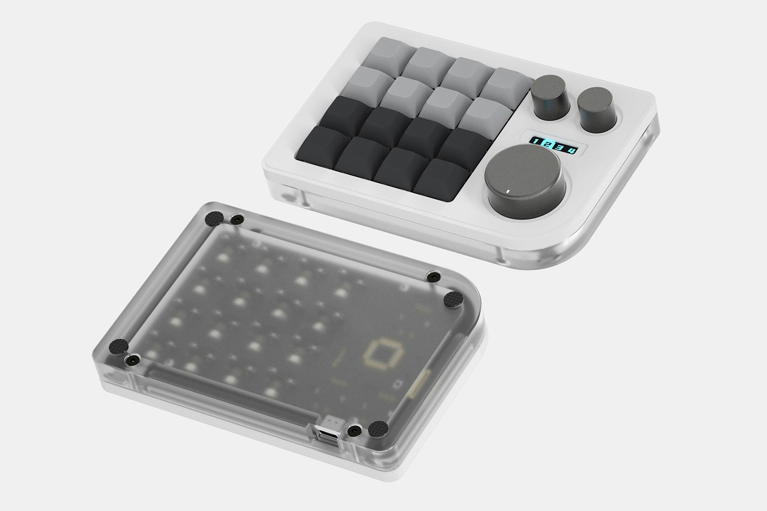 Megalodon Triple Knob Macropad | Mechanical Keyboards | Mini Mechanical ...