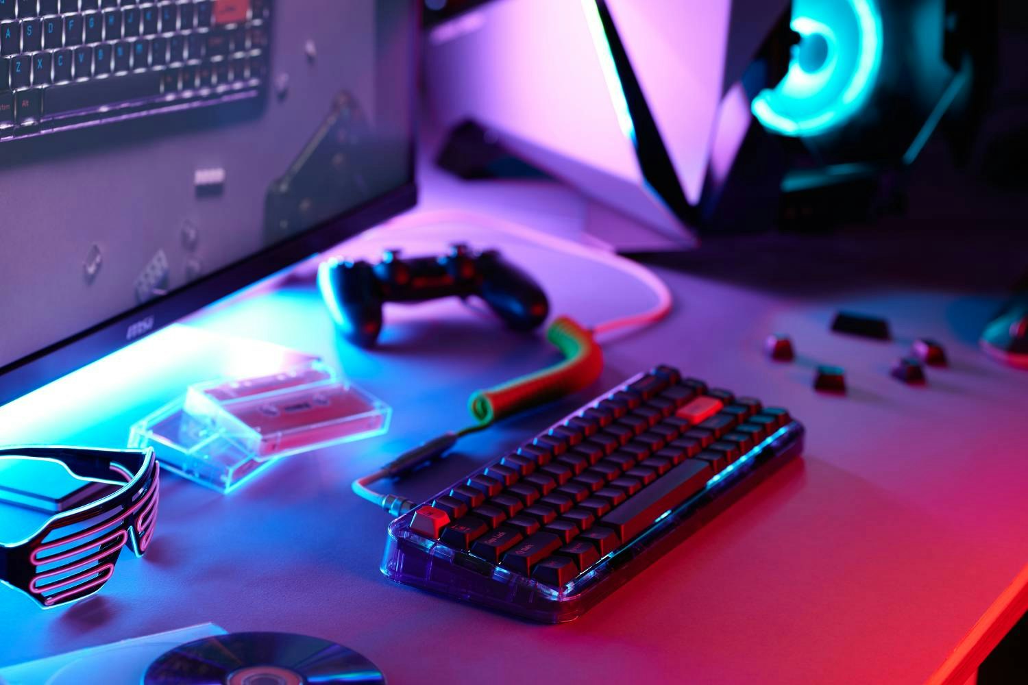 MelGeek Mojo68 65% Wireless RGB Hot-Swappable Keyboard - Neon - Gateron ...