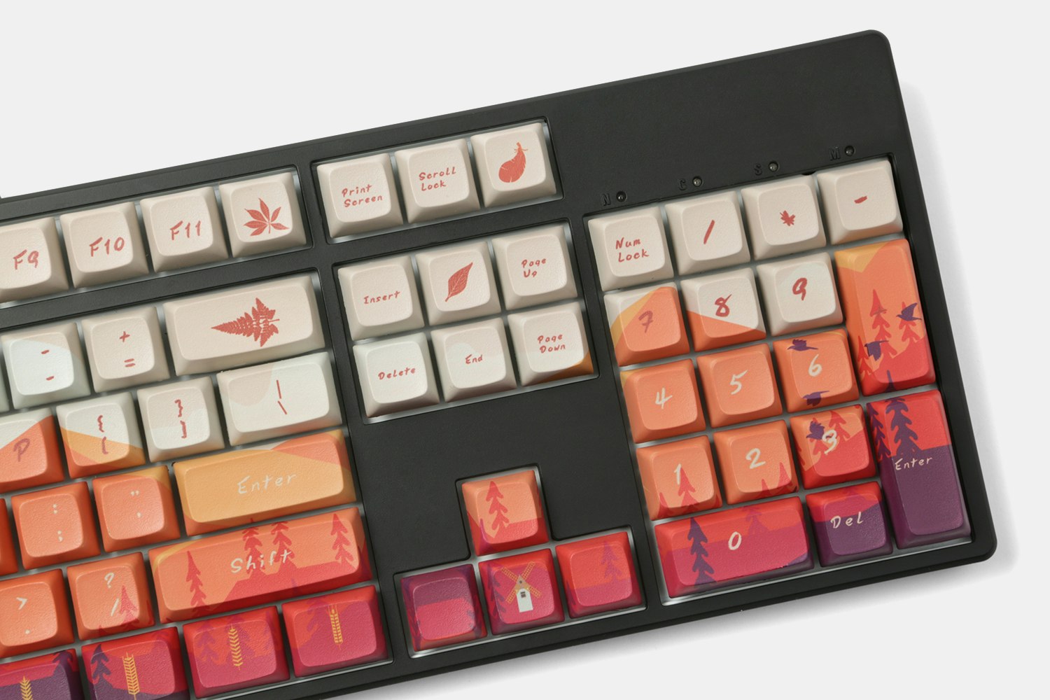 Mellow Sunset PBT All Over Dye-Subbed Keycap Set | Mechanical Keyboards ...