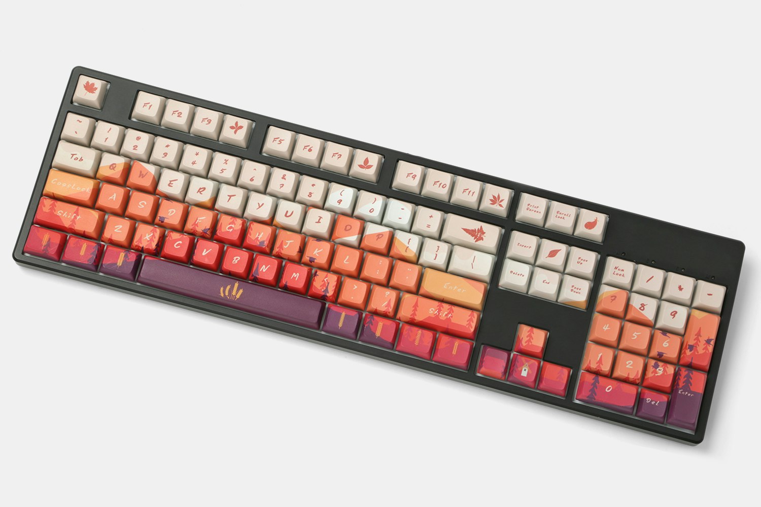 Mellow Sunset PBT All Over Dye-Subbed Keycap Set | Mechanical Keyboards ...
