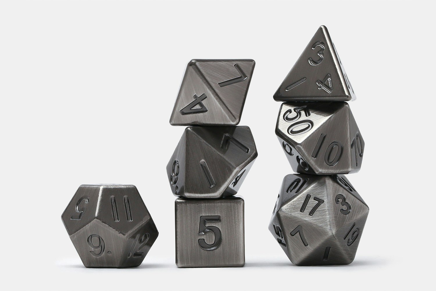 Metallic Antique Silver 16mm Dice Set | Dice | Drop