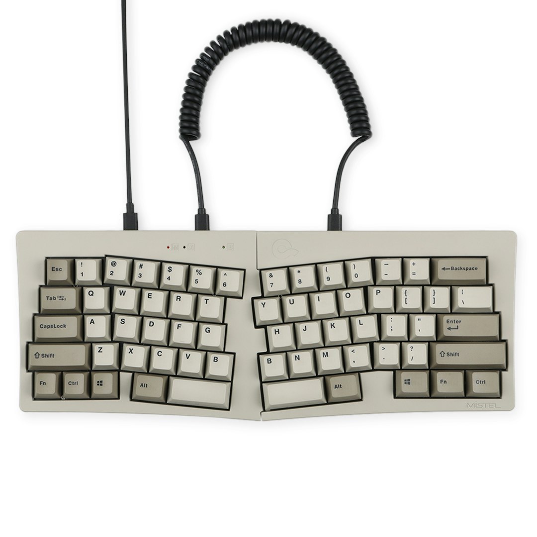 Mistel MD600 Alpha Split Mechanical Keyboard - Gateron Silent Red ...