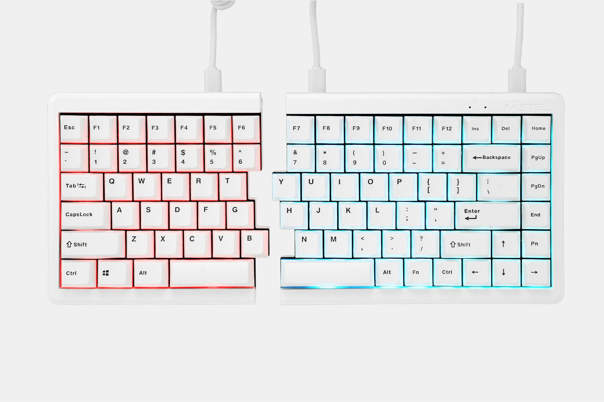Mistel MD770 RGB Doubleshot PBT Split Keyboard | Mechanical Keyboards ...