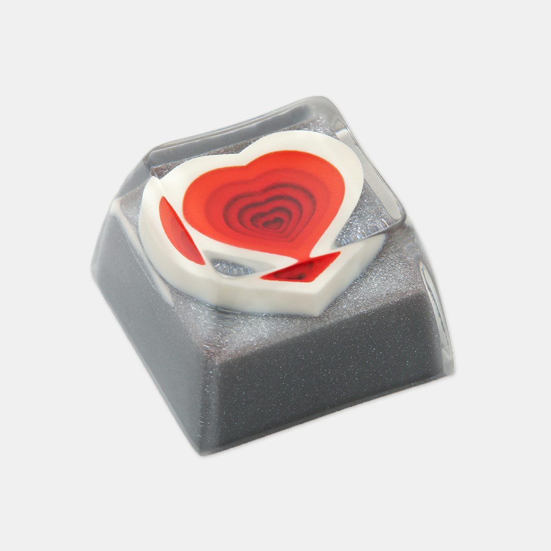 MMCAPs Colored Hearts Resin Keycap | Mechanical Keyboards | Keycaps ...