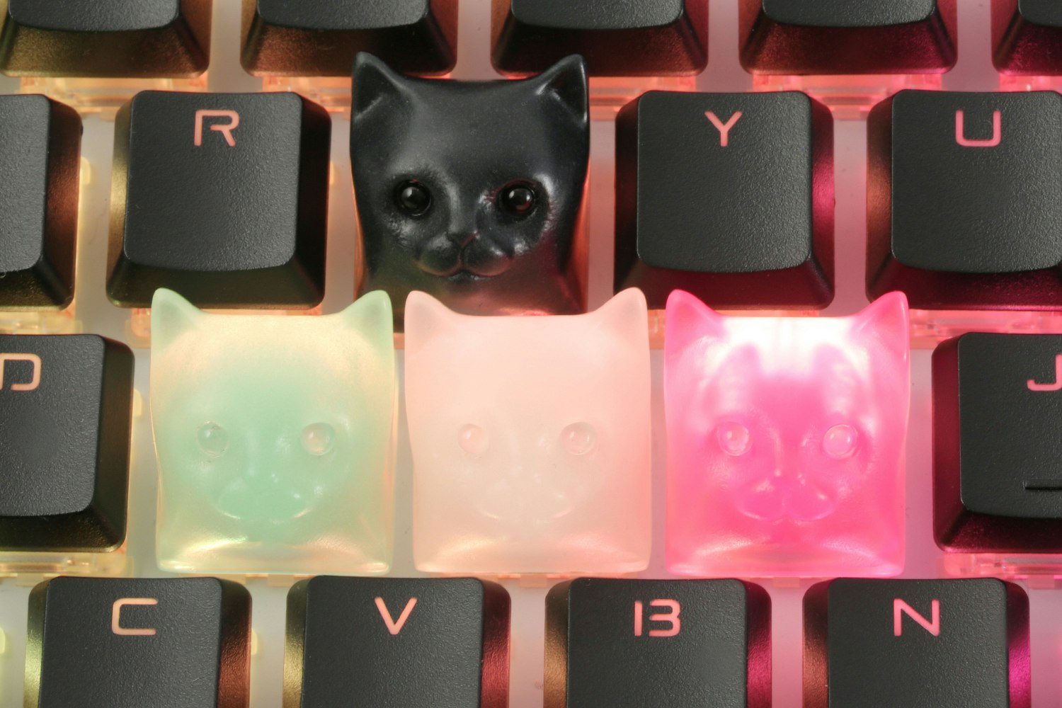 Resin Kitty Cat Artisan Keycap | Mechanical Keyboards | Keycaps ...