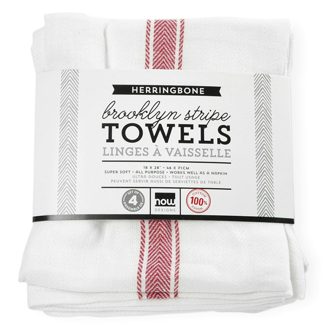 Now Designs Brooklyn Stripe Dish Towels (Set of 4) | Linens | Drop