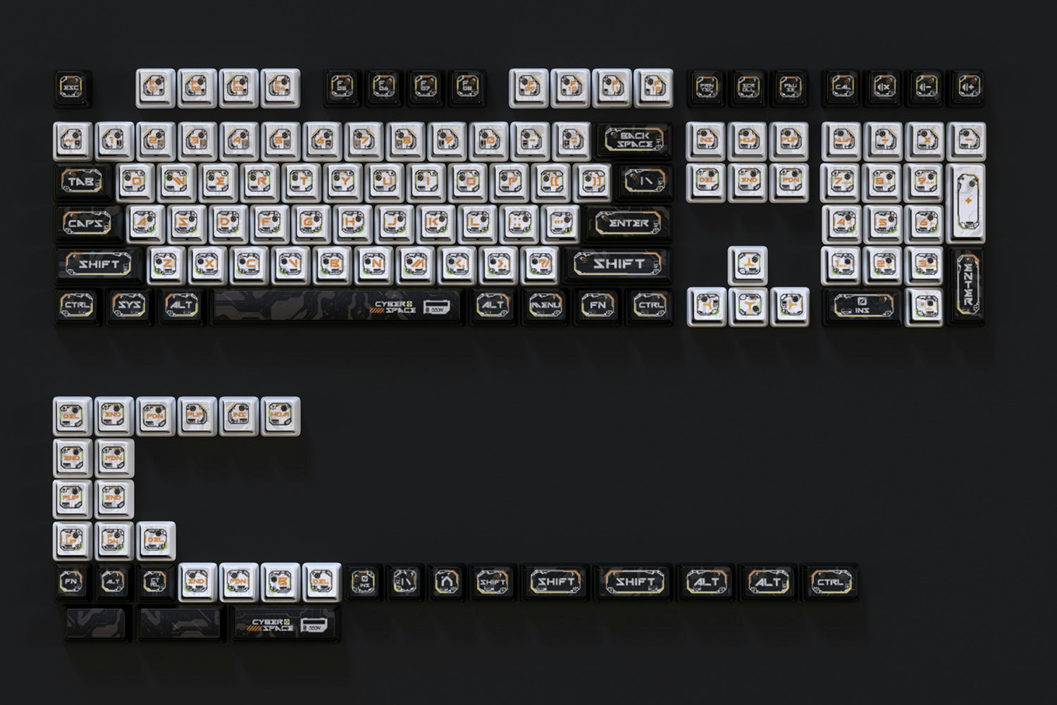 Piifox 500 Watt Nuclear Power PBT Keycap Set | Mechanical Keyboards ...
