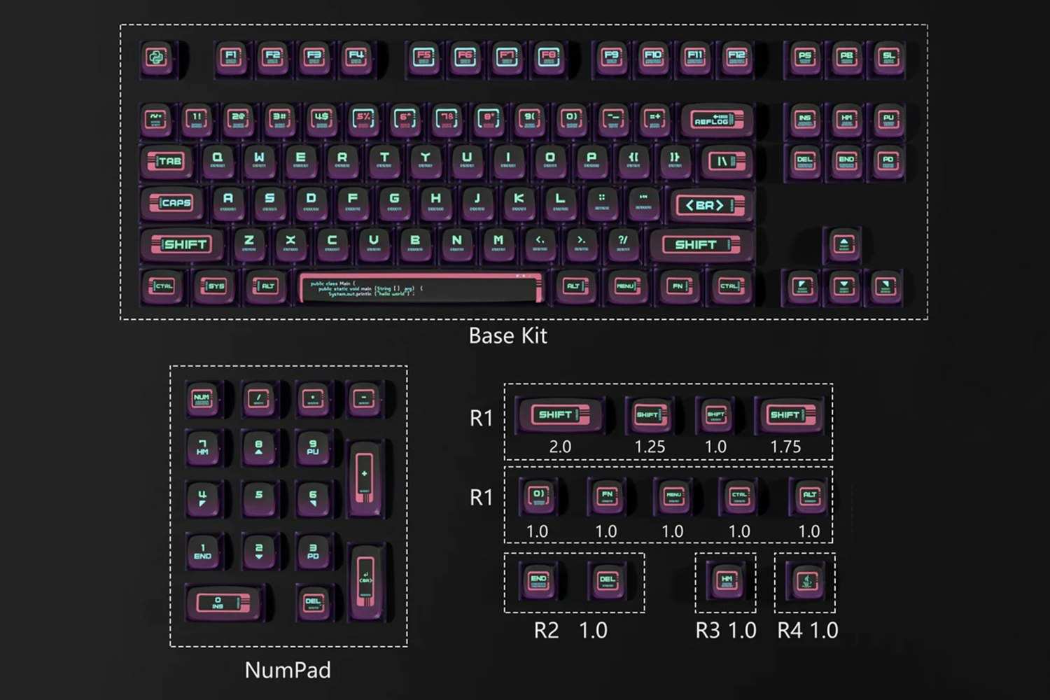 Piifox Cyber ASA Profile Keycap Set | Mechanical Keyboards | Keycaps ...