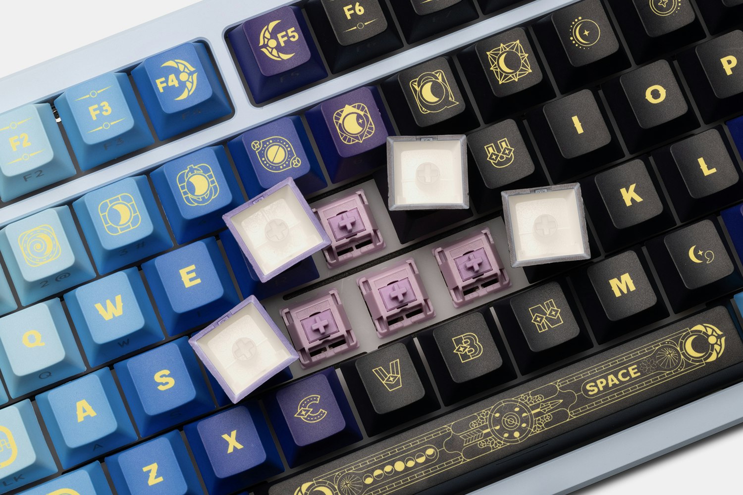 Piifox Star Moon Translucent PBT Keycap Set | Mechanical Keyboards ...
