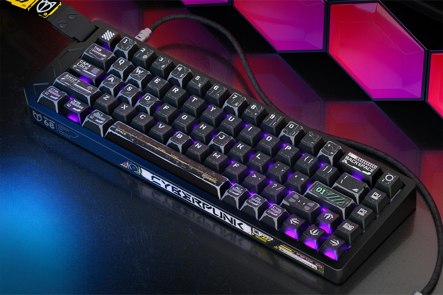 Piifox Walker68 MIX Series CNC-Machined Aluminum Mechanical Keyboard ...