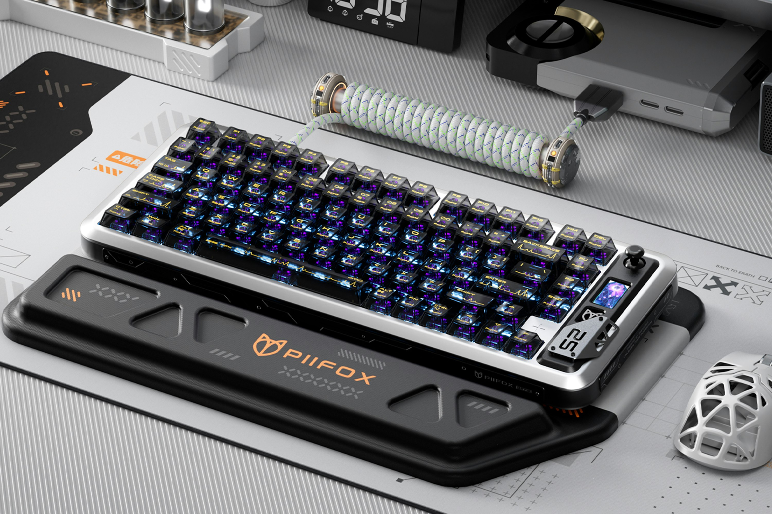 Piifox Walker75 Triple-Mode Gaming Mechanical Keyboard - Red ...