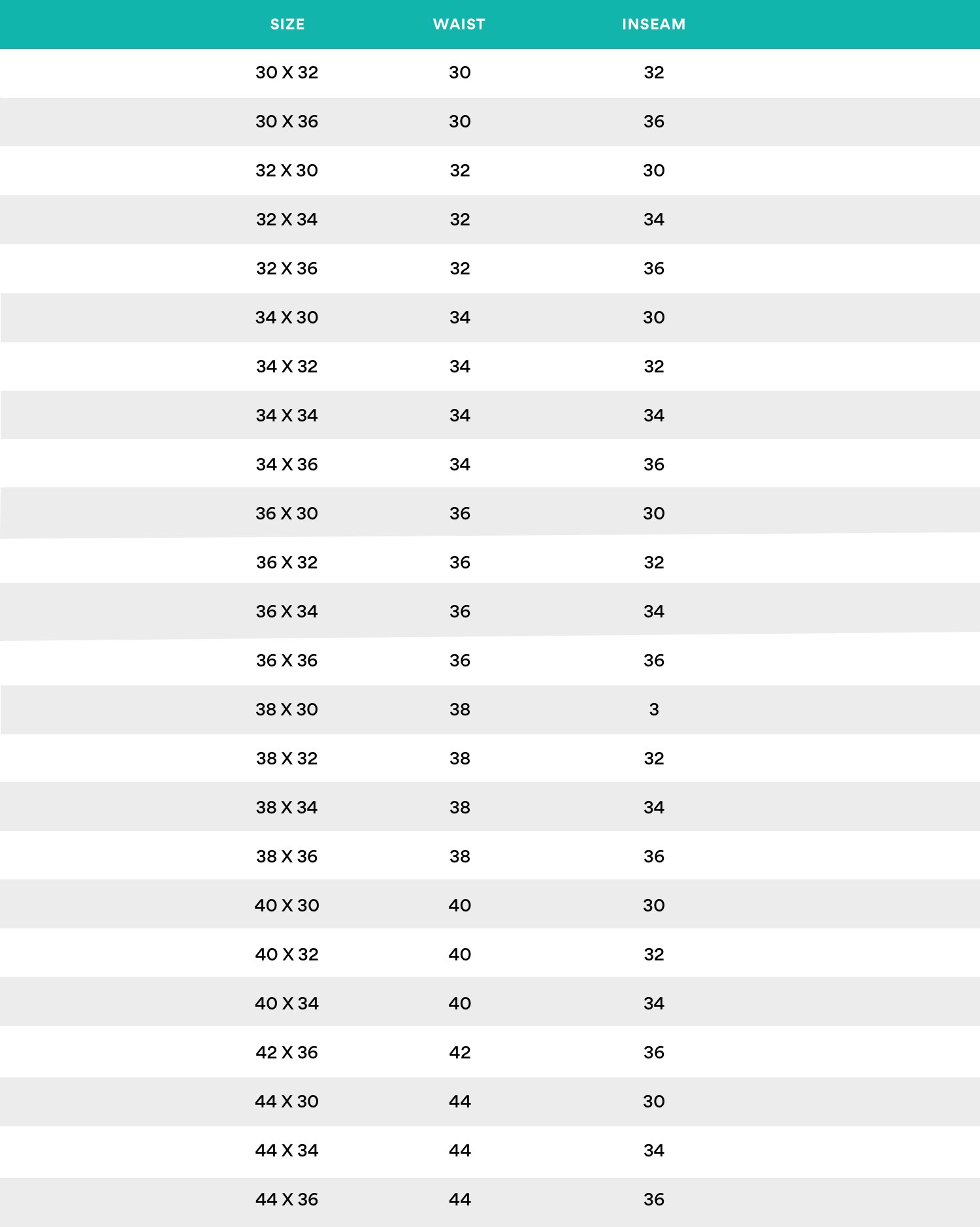 Propper Pants Size Chart What Is Xl Pants In Numbers At Sara