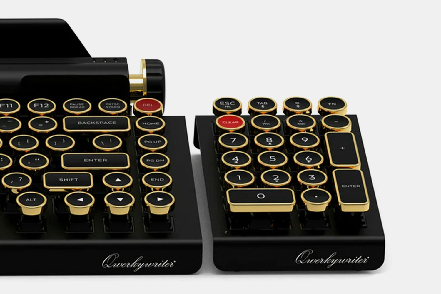 QwerkyToys QWERKYWRITER NUMKEY Numpad - Black Gold | Mechanical ...