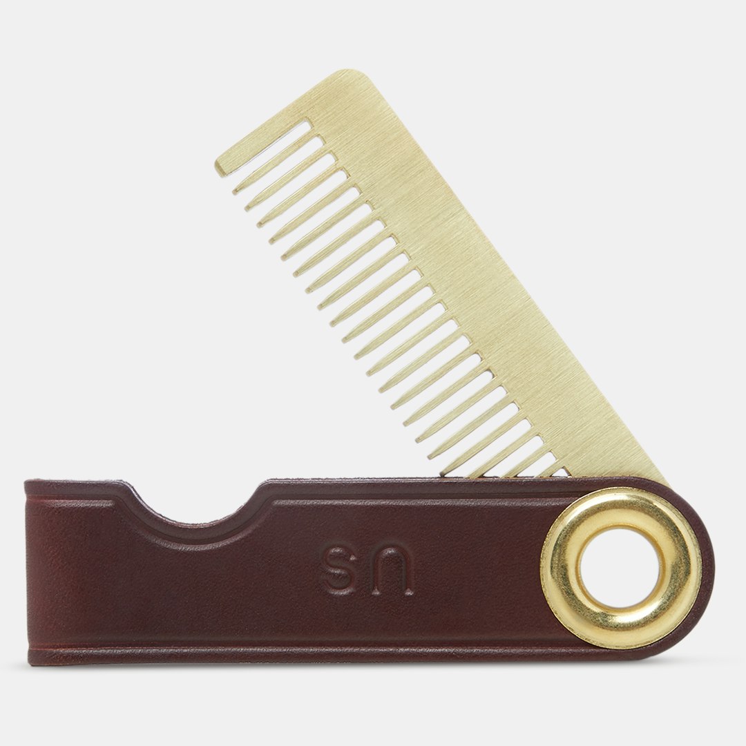 Schwarz SI: 1942 Brass & Stainless Steel Comb | Combs & Brushes | Drop