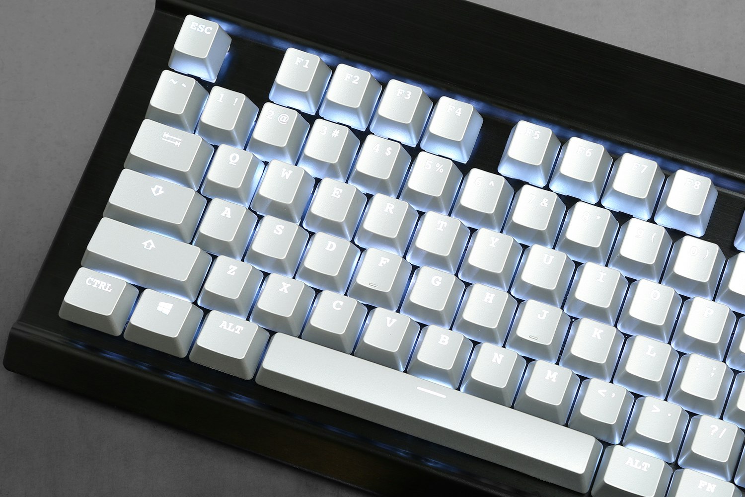 Silver ABS Shine Through Keycap Set | Mechanical Keyboards | Keycaps ...