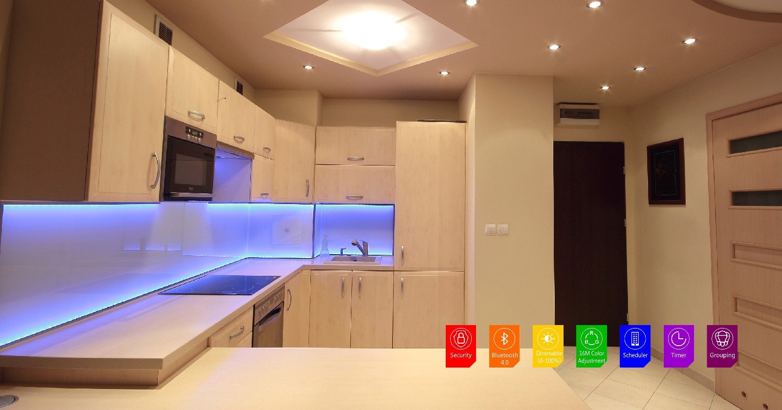 Smart LED RGB Bluetooth Strip Accent Lighting | IOT | Drop