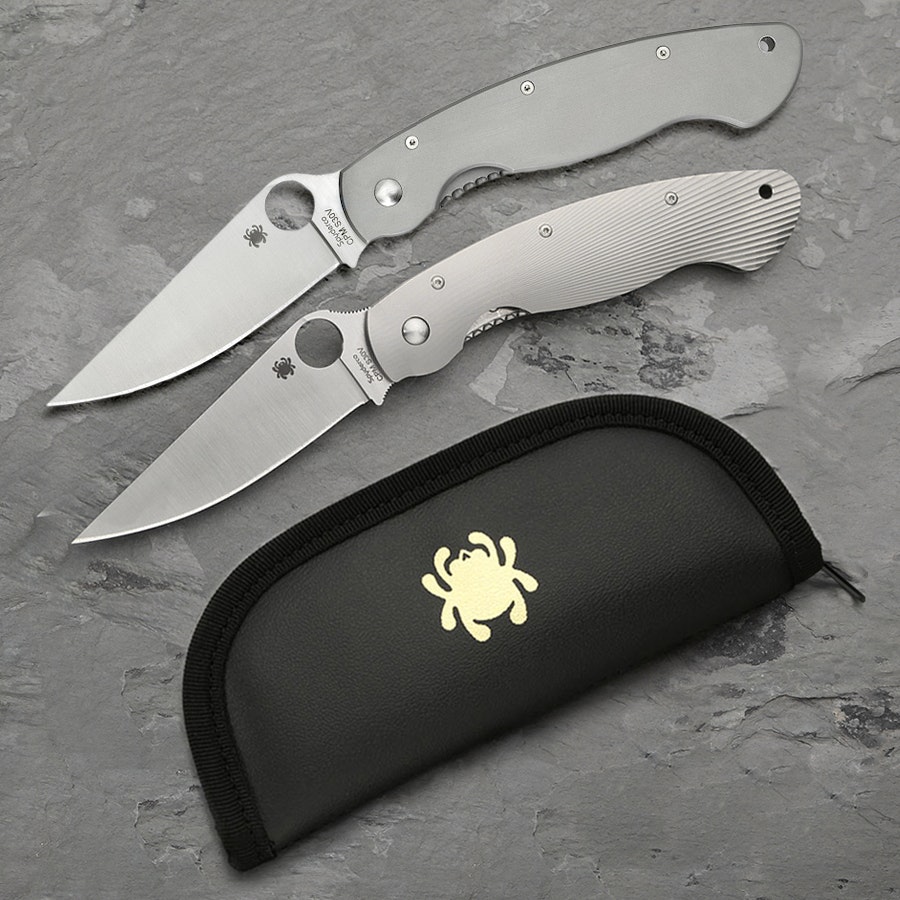 Spyderco Military Titanium - Satin or Fluted | Knives | Folding Knives ...