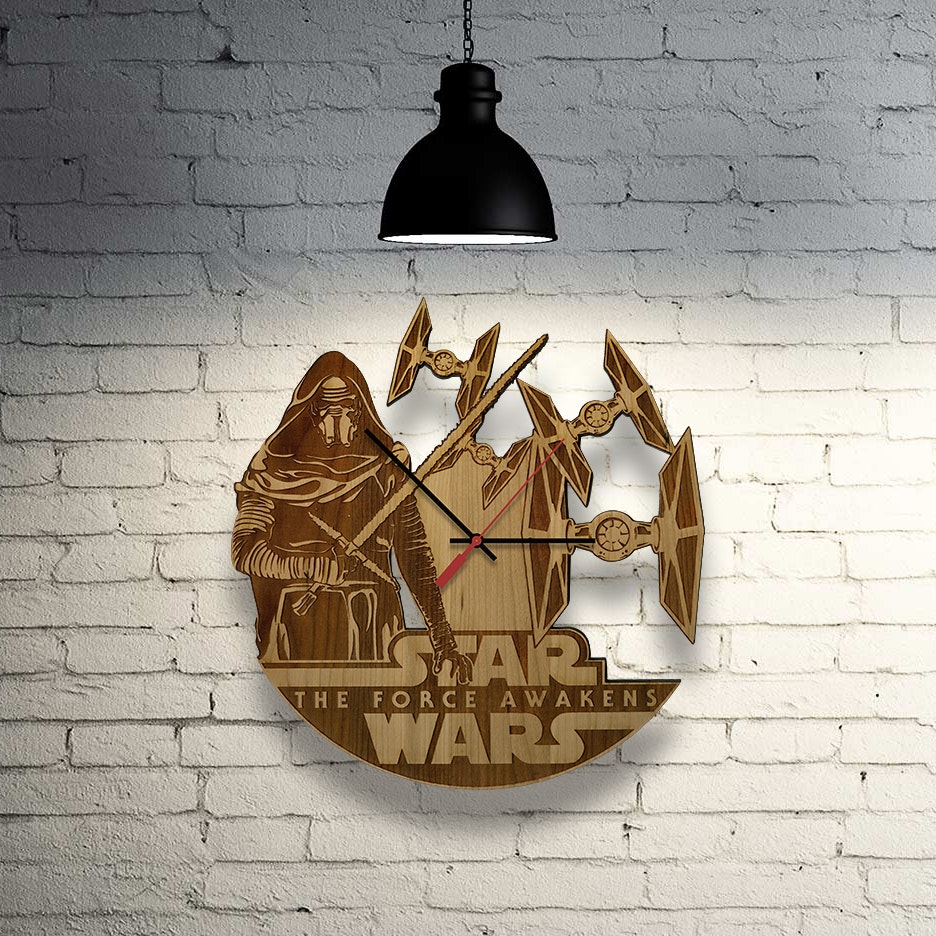 Sci-Fi Laser Engraved Wood Clocks | Artwork | Drop