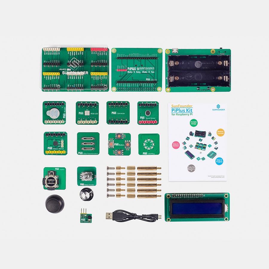 SunFounder PiPlus STEM Kit for Raspberry Pi | Dev Kits | Drop