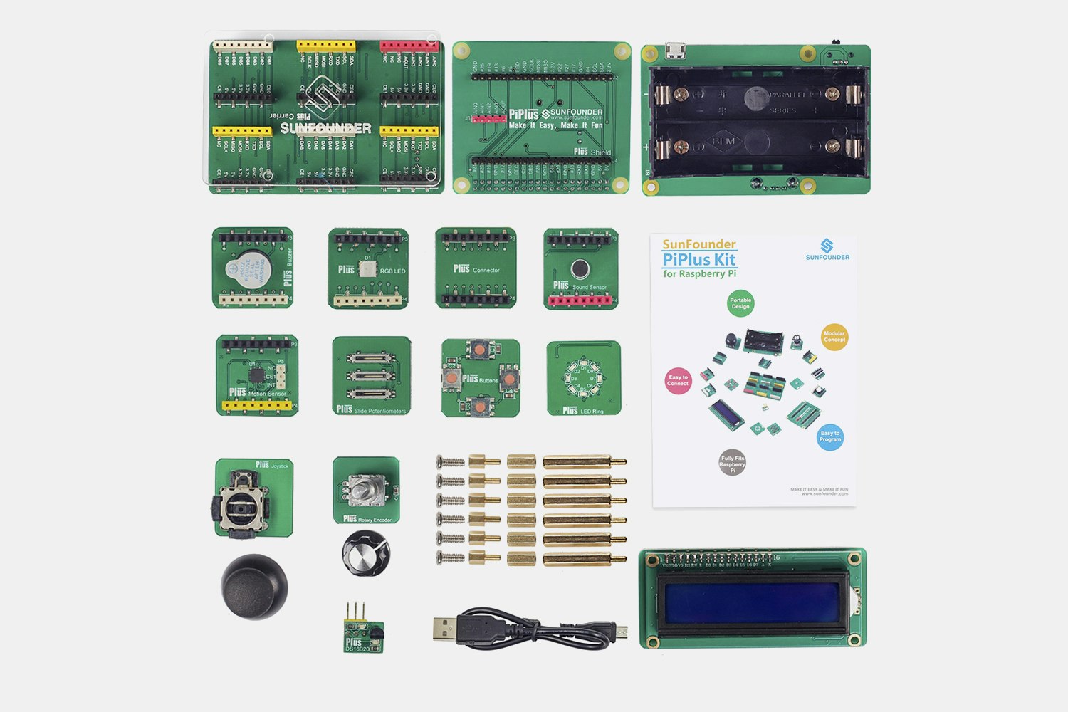 SunFounder PiPlus STEM Kit for Raspberry Pi | Dev Kits | Drop