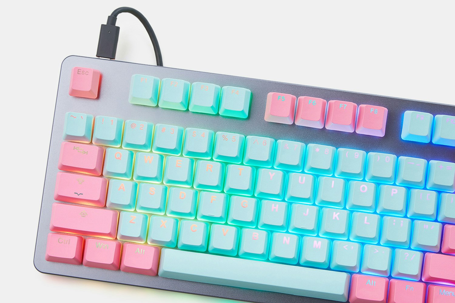 Tai-Hao Backlit Miami PBT Doubleshot Keycap Set | Mechanical Keyboards ...