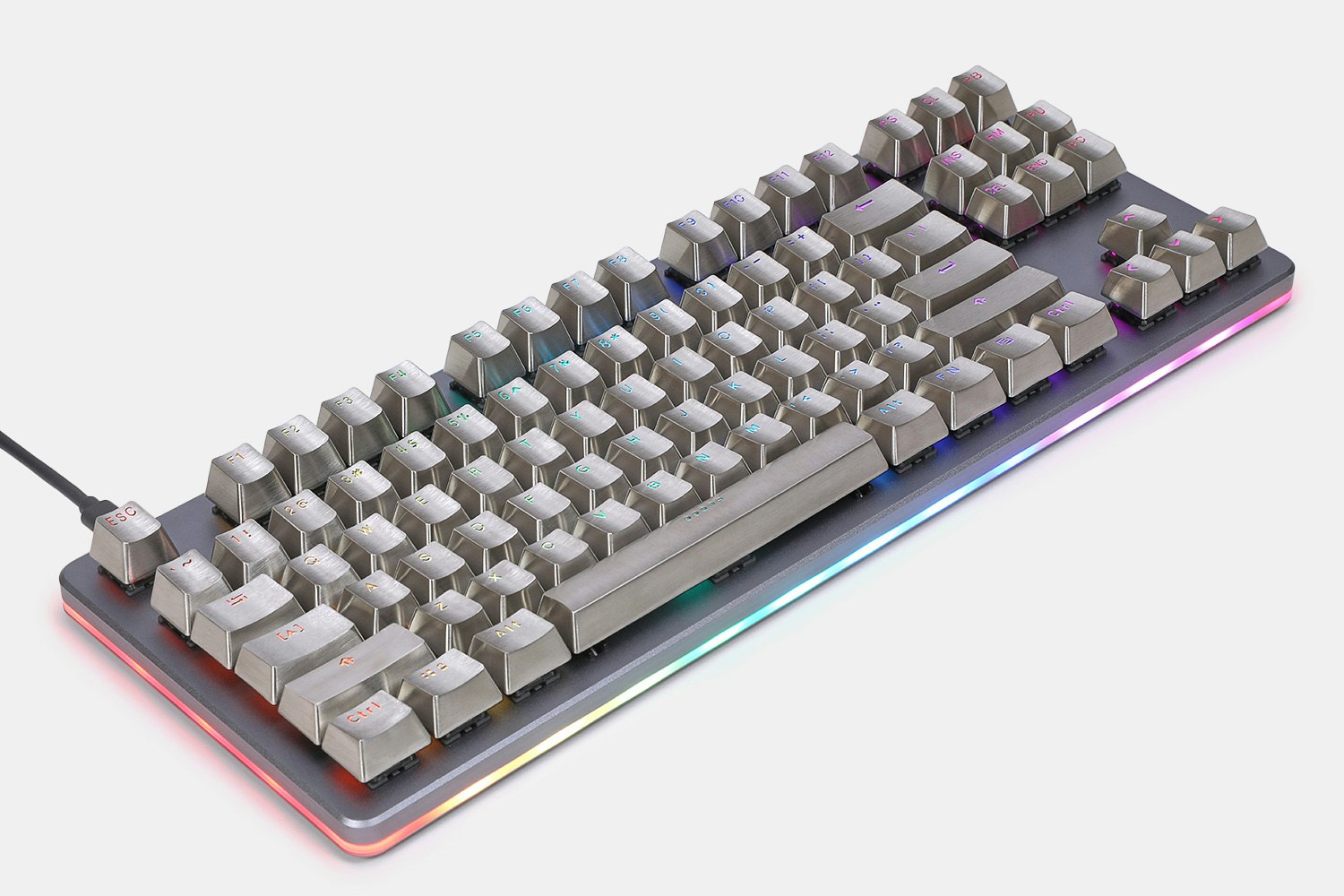 Teamwolf Stainless Steel MX 104-Key Keycap Set | Mechanical Keyboards ...