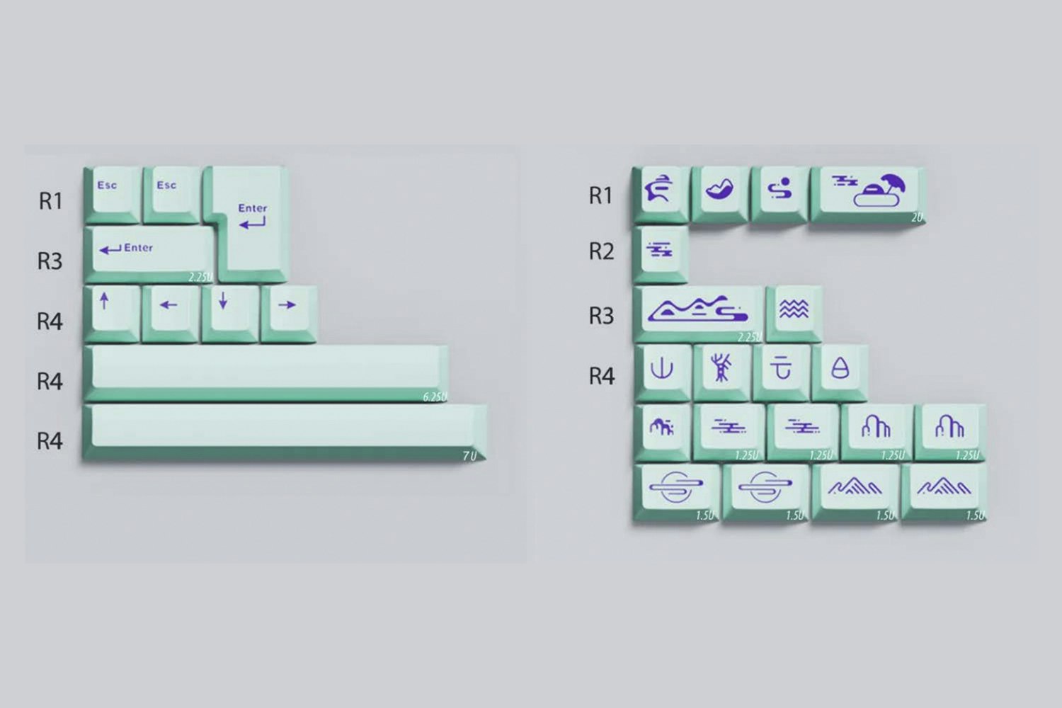 TECSEE Purple Cloud PBT Keycap Set | Mechanical Keyboards | Keycaps ...
