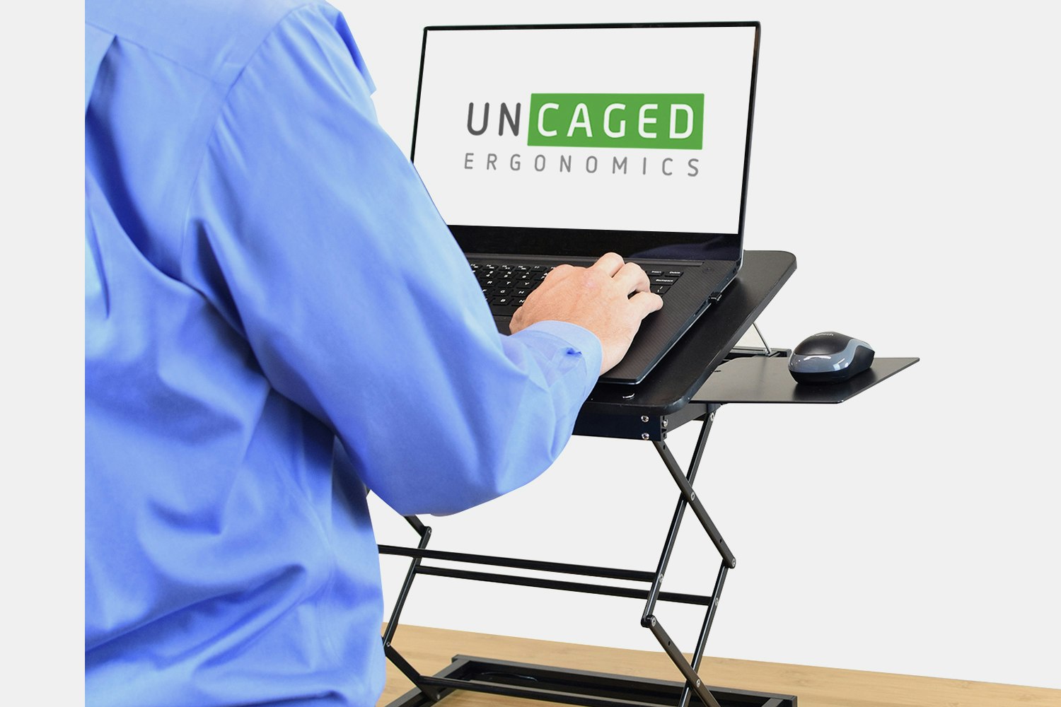 Uncaged Ergonomics CD4 Ergonomic Laptop Stand and Standing Desk ...