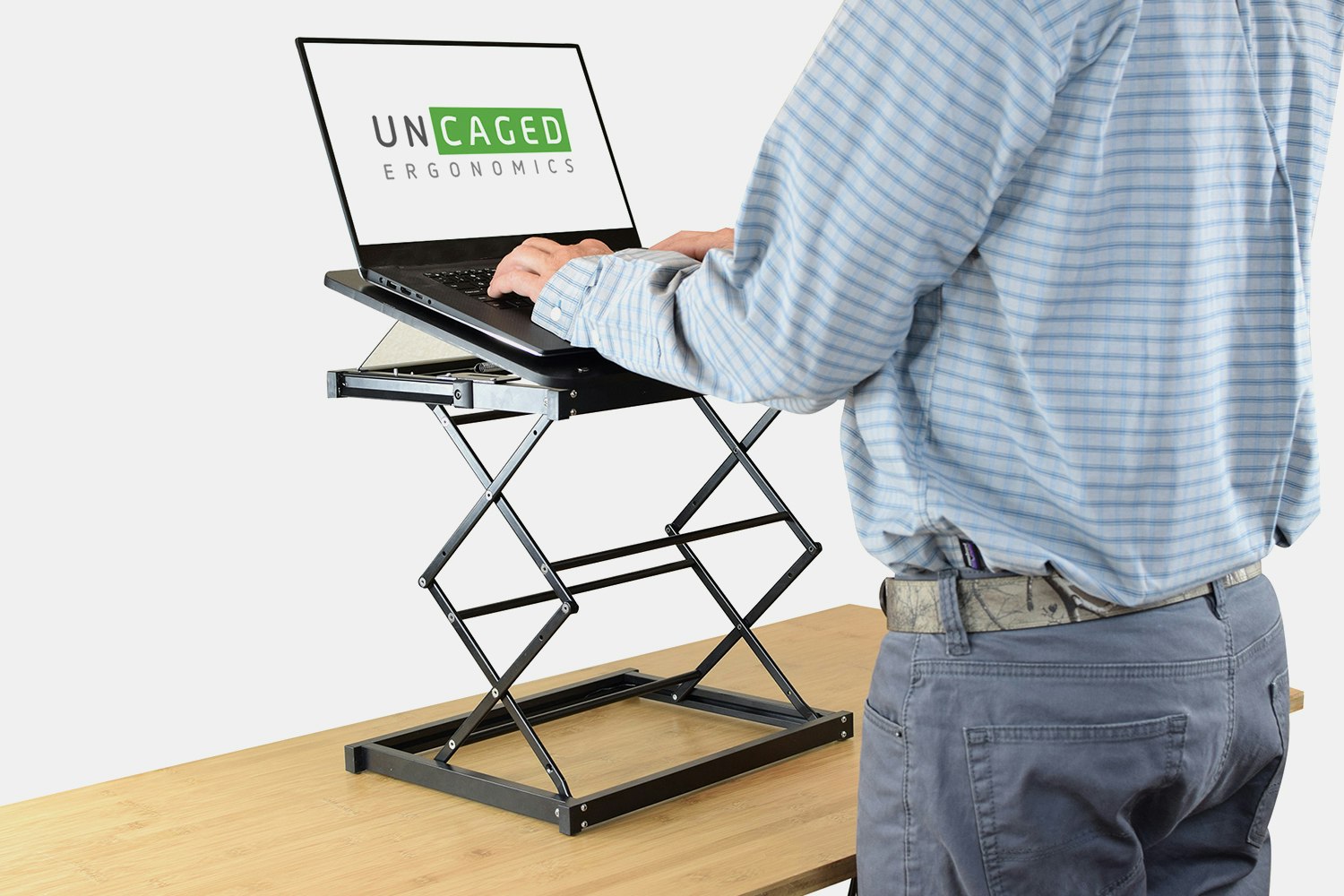Uncaged Ergonomics CD4 Ergonomic Laptop Stand and Standing Desk ...