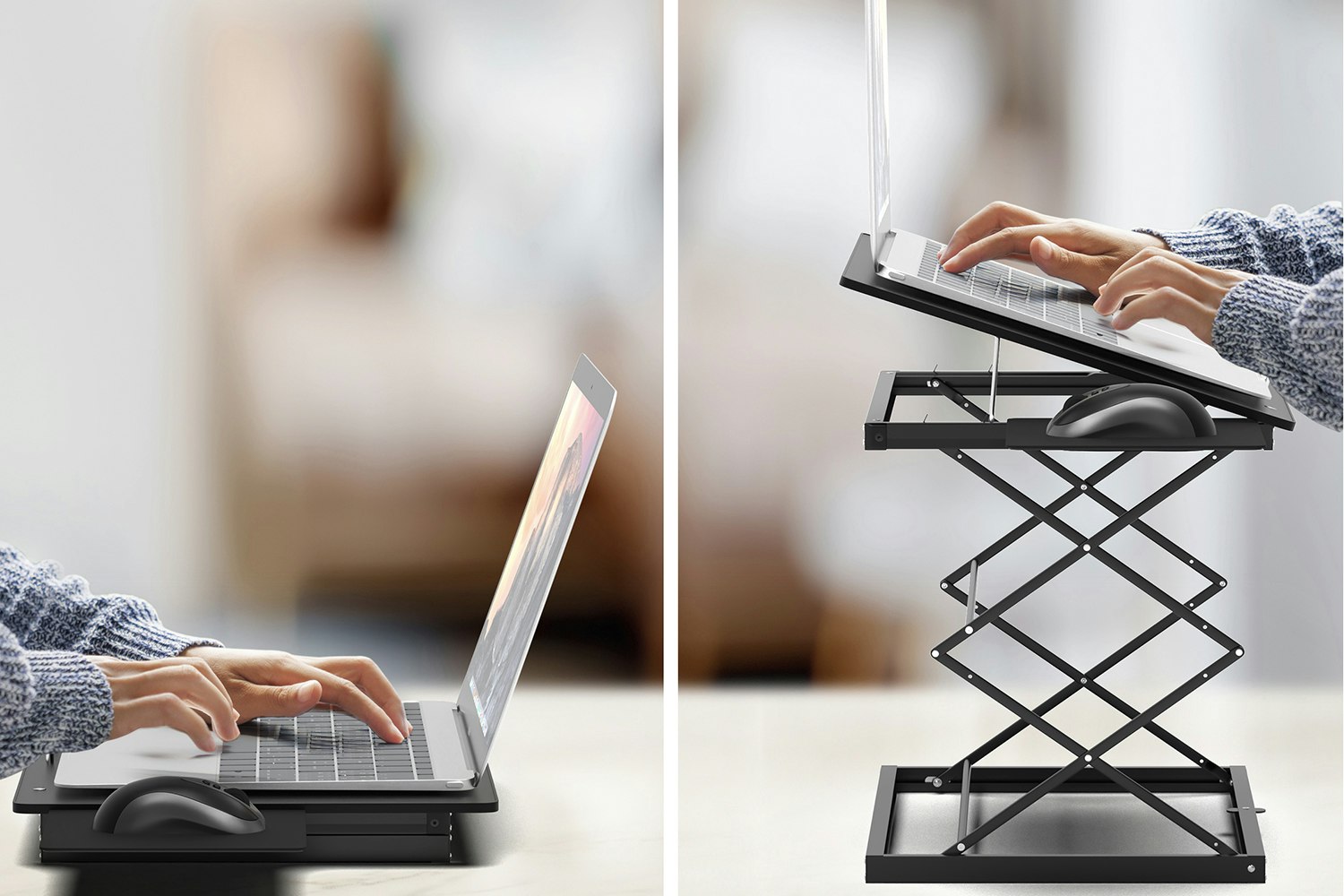 Uncaged Ergonomics CD4 Ergonomic Laptop Stand and Standing Desk ...