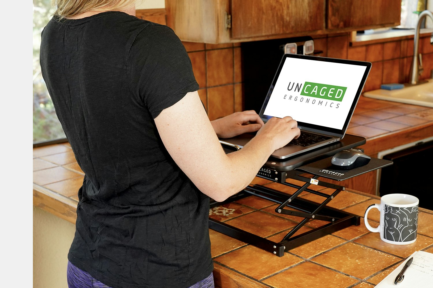 Uncaged Ergonomics CD4 Ergonomic Laptop Stand and Standing Desk ...