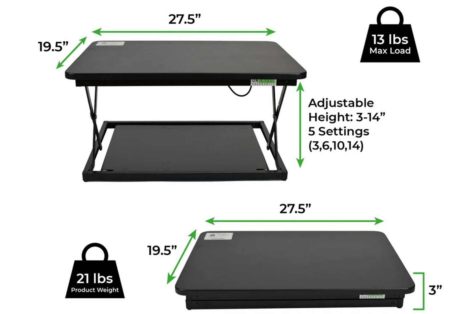 Uncaged Ergonomics CHANGEdesk Mini Standing Desk Details ...