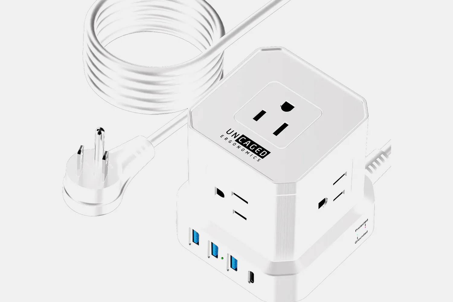 Uncaged Ergonomics Cube Usb Power Strip Battlestations Desk Accessories Chargers Drop