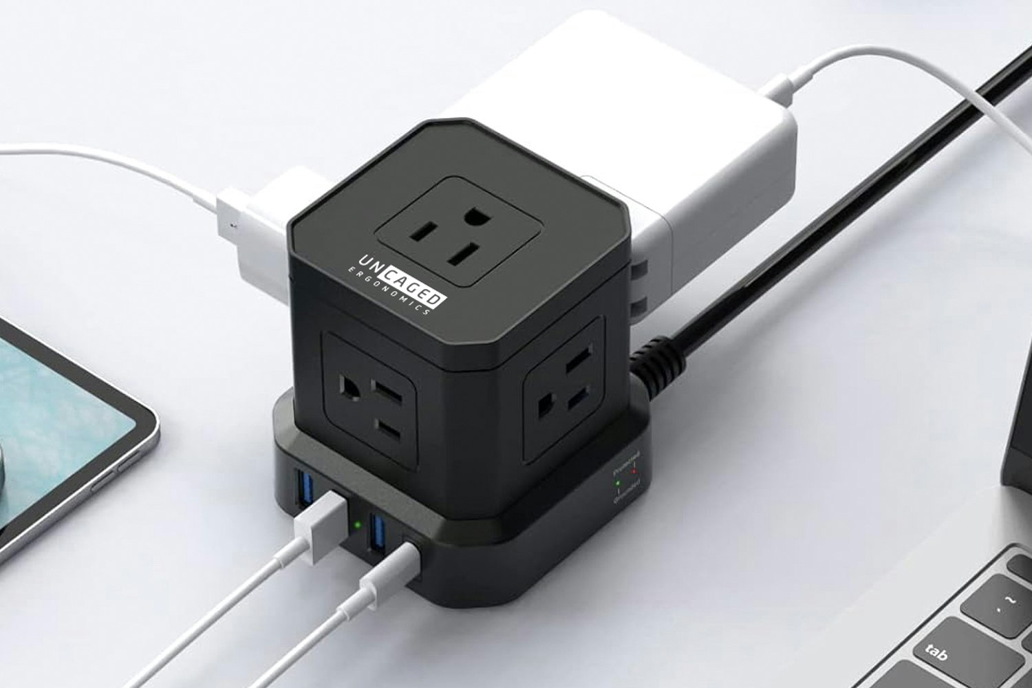 Uncaged Ergonomics Cube USB Power Strip | Battlestations | Desk ...