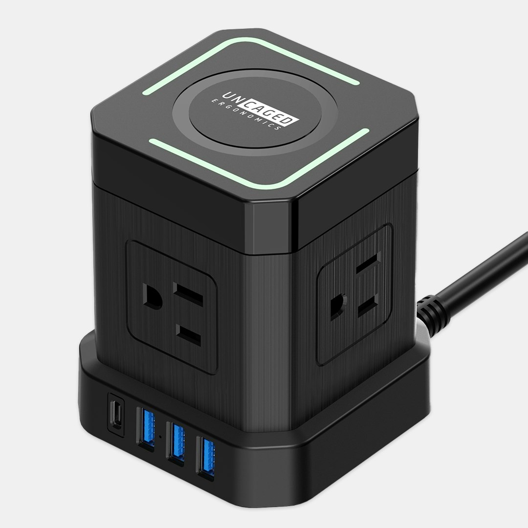 Uncaged Ergonomics Wireless Charging Cube Power Strip | Battlestations ...