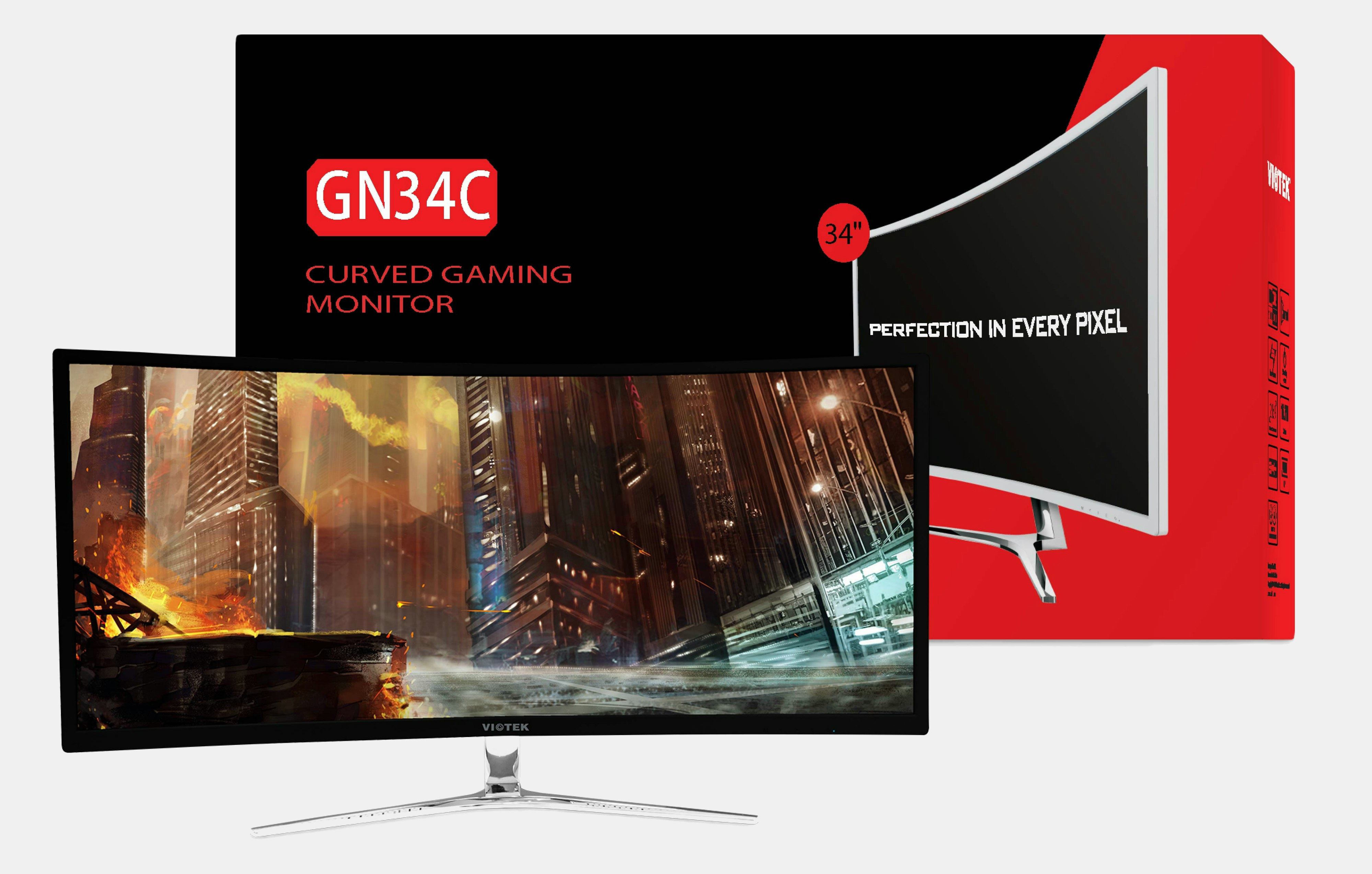 Viotek 34-Inch 1440p Curved 100Hz Gaming Monitor | Monitors | Drop