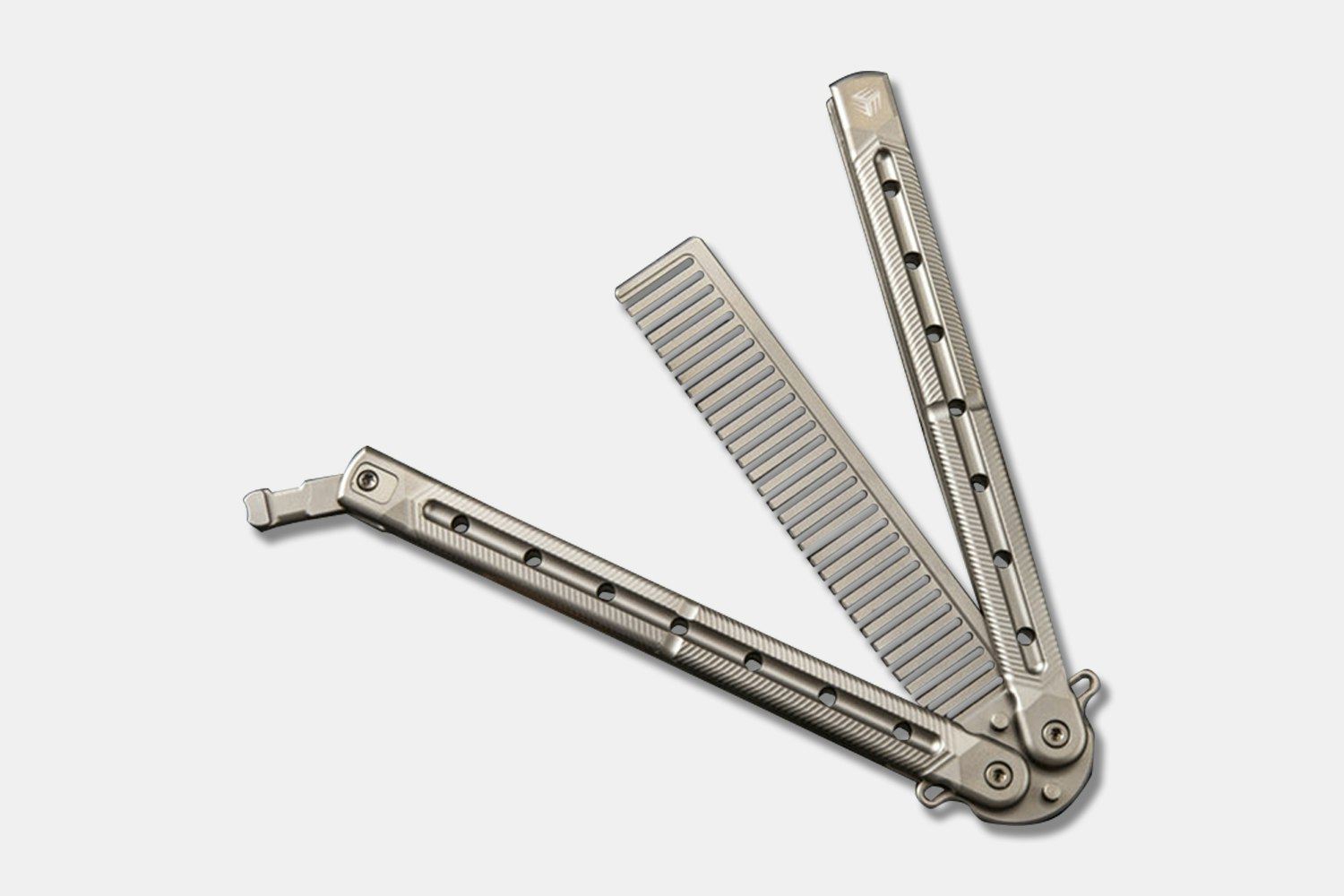 WE Knife Nerv Titanium Balisong EDC Comb | Combs & Brushes | Drop