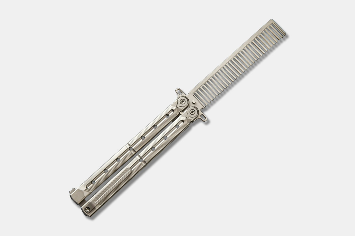 WE Knife Nerv Titanium Balisong EDC Comb | Combs & Brushes | Drop