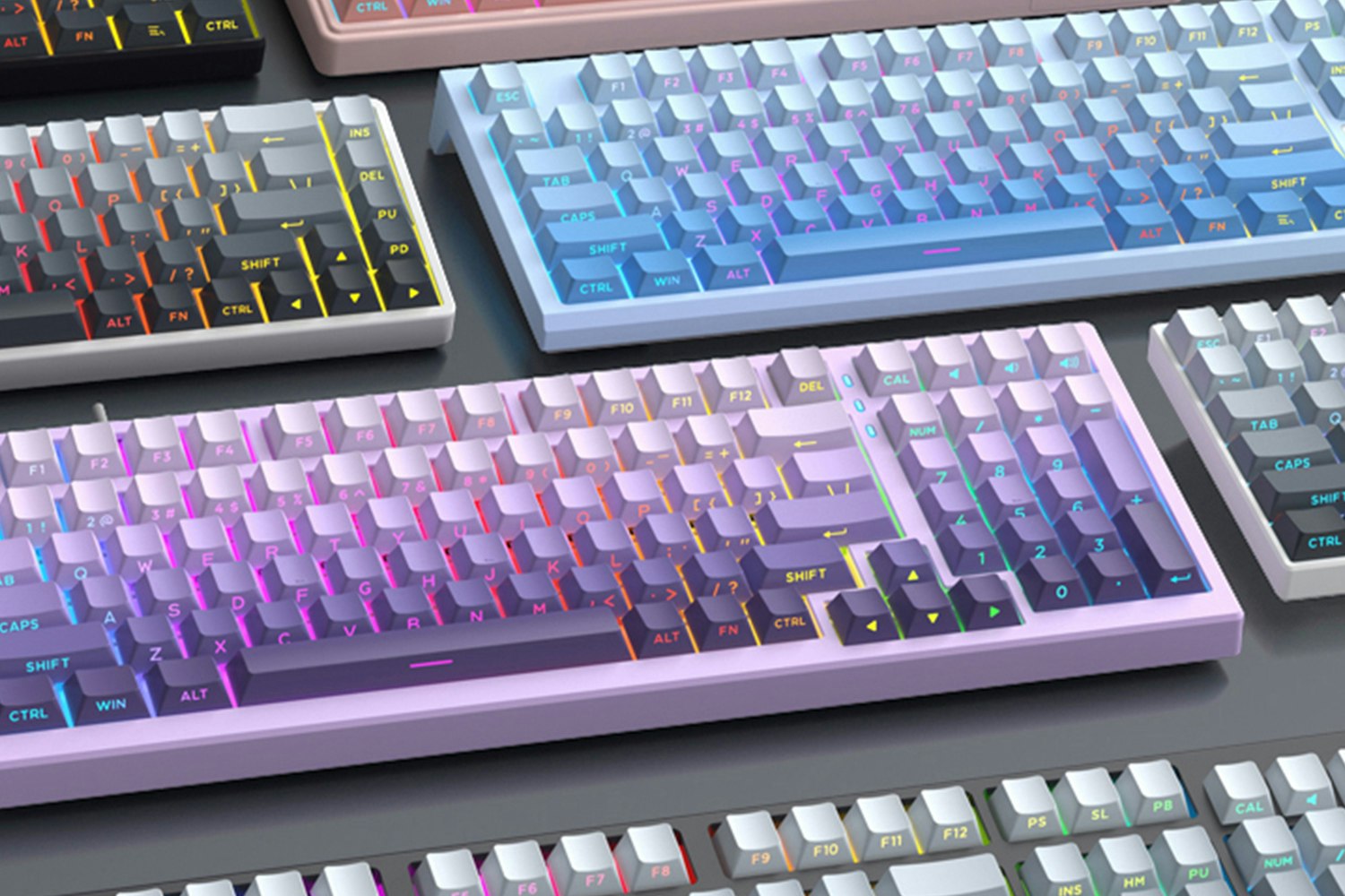 WOBKEY Shine-Through Side-Legend PBT Keycap Set | Mechanical Keyboards ...