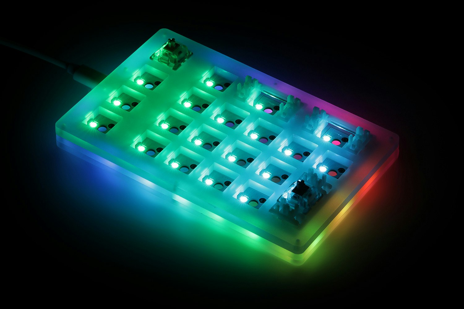 Womier K21 Hot-Swappable RGB Acrylic Mechanical Keypad | Mechanical ...
