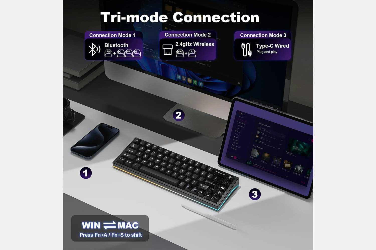 YUNZII AL65 Wireless Mechanical Keyboard | Mechanical Keyboards ...