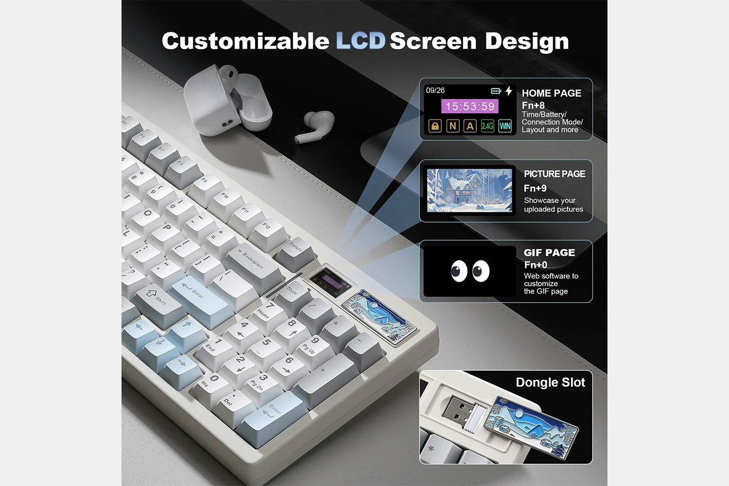 YUNZII IF99 LCD Display Wireless Mechanical Keyboard | Mechanical ...